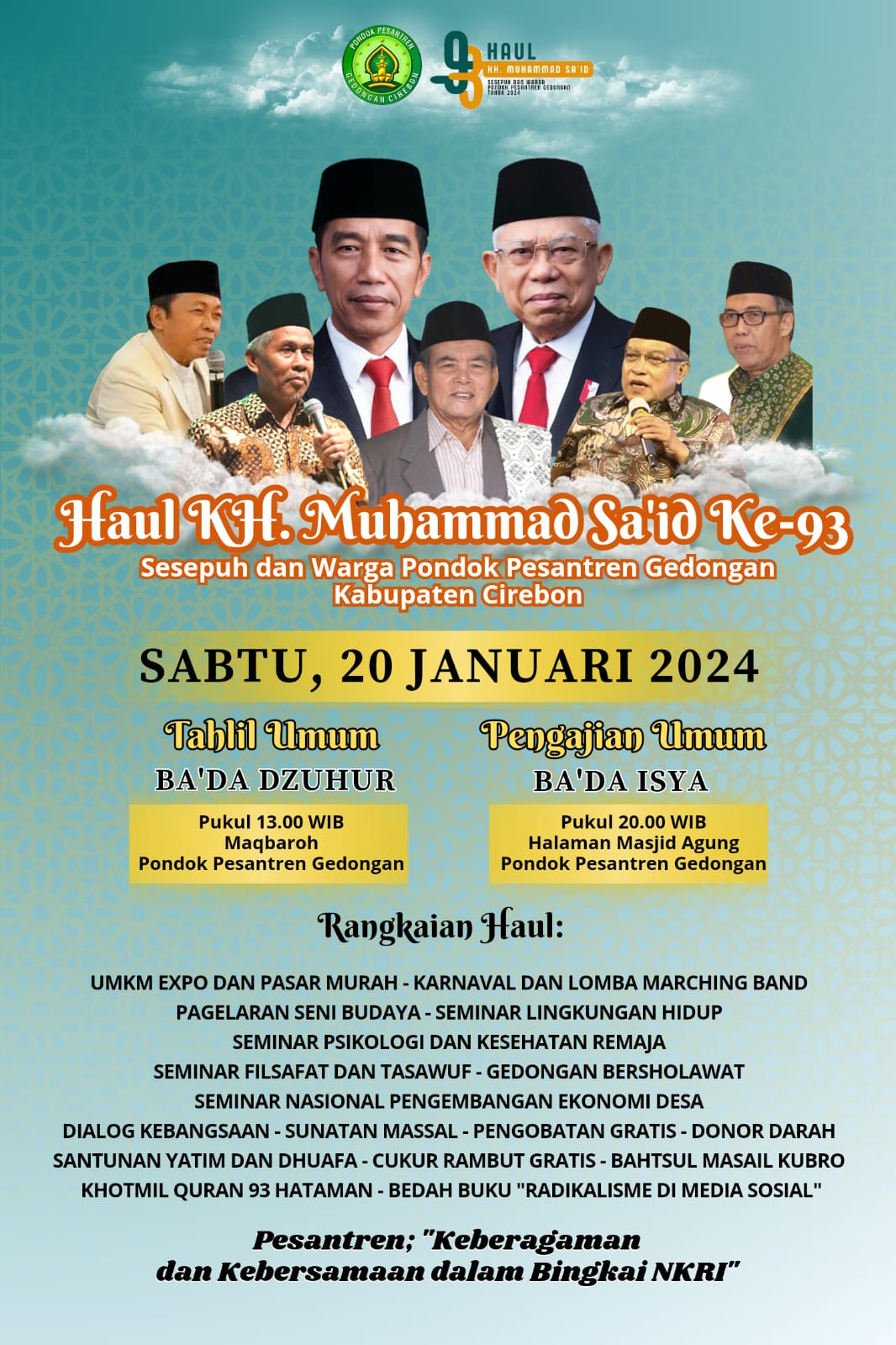 Gelaran Seni Hingga Pengajian Umum akan Dihadirkan di Haul ke-93 Mbah ... Gelaran Seni Hingga Pengajian Umum akan Dihadirkan di Haul ke-93 Mbah ...